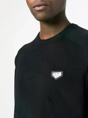 Philipp Plein Logo-plaque Jumper - Black