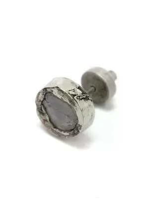 PARTS OF FOUR Diamond Stud Single Earring - Silver