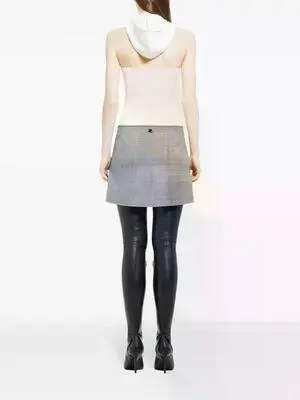 COURREGES Oblique Houndstooth Mini Skirt