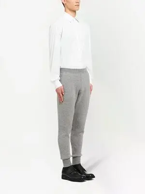 Prada Cashmere Knitted Track Pants - Grey