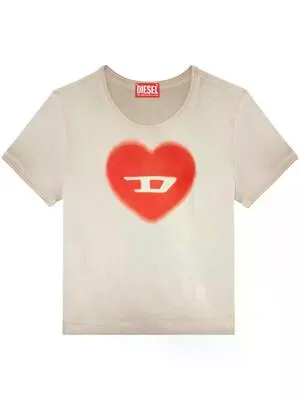 DIESEL® T-ele Heart D T-shirt - Neutrals