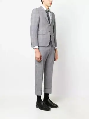 Thom Browne Check-pattern Single-breasted Blazer
