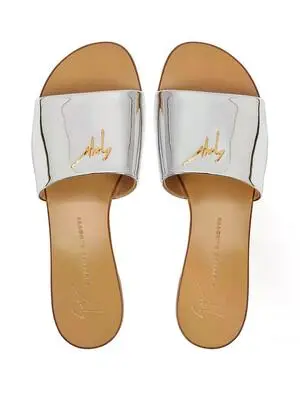 GIUSEPPE ZANOTTI Shirley Metallic Sandals - Silver