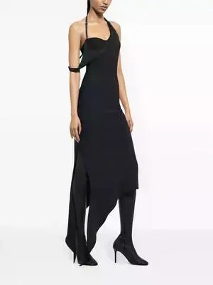 COURREGES Undressed Crepe Maxi Dress - Black
