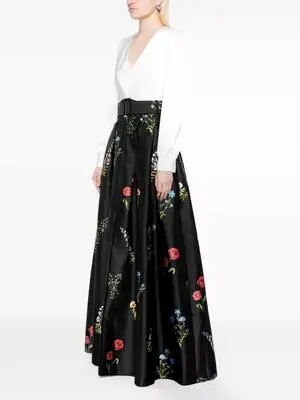 Sachin & Babi Zoe Color-block Gown - Black