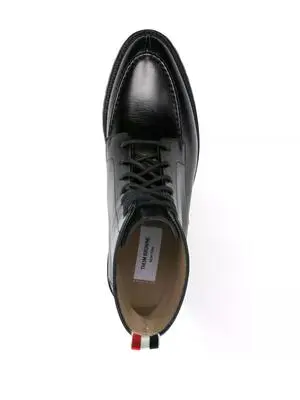 Thom Browne Wingtip Leather Boots - Black
