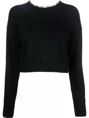 Rabanne Chain-link Neckline Merino Wool-blend Sweater