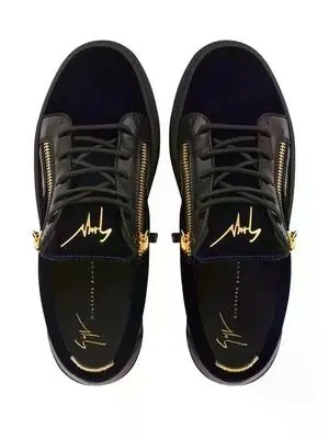 GIUSEPPE ZANOTTI Frankie Double-zip Low-top Sneakers - Blue