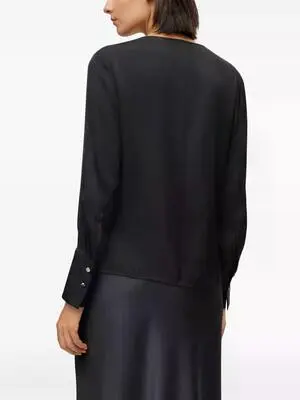 BOSS Twist-detailing Silk Blouse