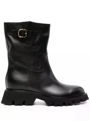 Santoni Zip-up Ankle Leather Boots