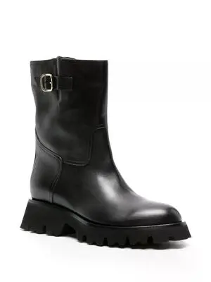 Santoni Zip-up Ankle Leather Boots