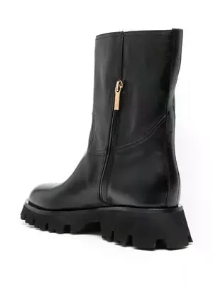 Santoni Zip-up Ankle Leather Boots