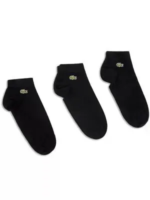 Lacoste Logo-embroidered Socks - Black