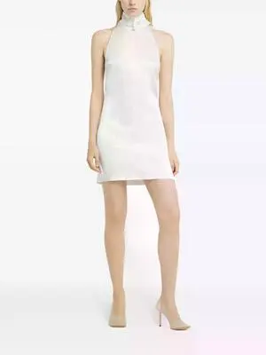 COURREGES Attached-scarf Mini Dress - Neutrals