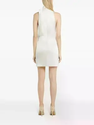 COURREGES Attached-scarf Mini Dress - Neutrals