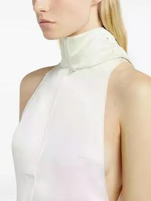 COURREGES Attached-scarf Mini Dress - Neutrals