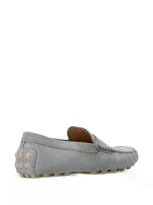 TOD'S Gommino Bubble Suede Driving Shoes - Grey
