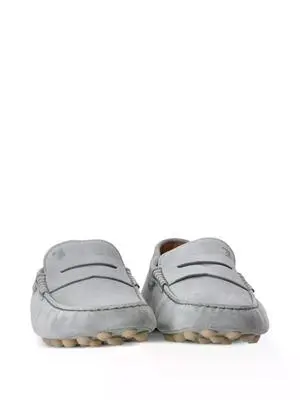 TOD'S Gommino Bubble Suede Driving Shoes - Grey