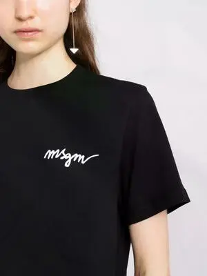 MSGM Chest-logo Crewneck T-shirt