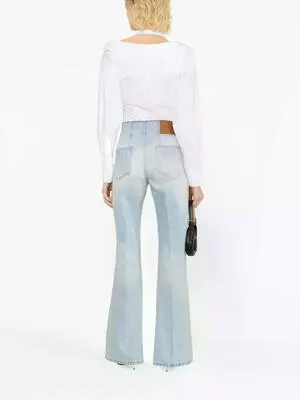 Victoria Beckham Distressed Flared Jeans