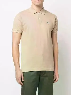 Lacoste Logo-patch Polo Shirt - Neutrals