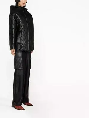 STAND STUDIO Everlee Quilted Faux-leather Jacket