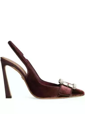 Dolce & Gabbana Crystal-buckle Slingback Pumps