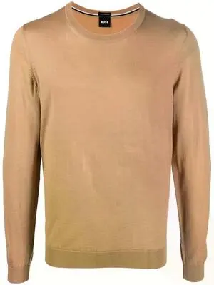 BOSS Crew Neck Pullover Sweater - Neutrals