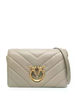 Pinko Classic Love Leather Shoulder Bag