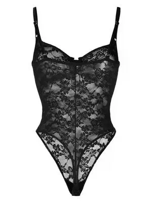 FLEUR DU MAL Stretch Lace Bodysuit
