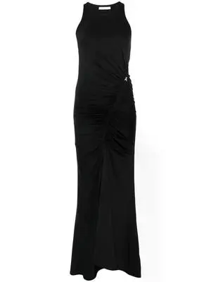 Patrizia Pepe Ruched Maxi Dress - Black