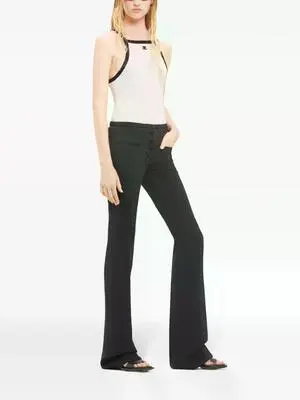 COURREGES Buckle-detail Cotton Tank Top - Neutrals