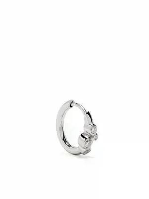 MARIA BLACK 14kt White Gold Elena Diamond Huggie Earring - Silver