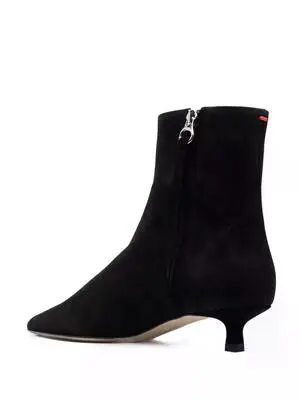 AeydĒ Suede Pointed-toe Kitten Heel Boots