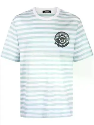 Versace Nautical Stripe Cotton T-shirt