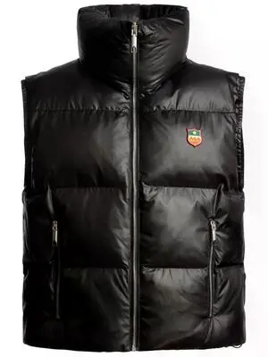 Bally Logo-patch High-neck Gilet - Black