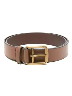 Polo Ralph Lauren Saddler Leather Buckle Belt - Brown