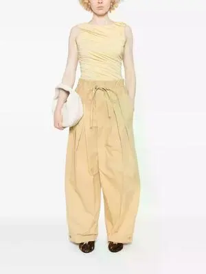 JIL SANDER Cotton Trousers - Brown
