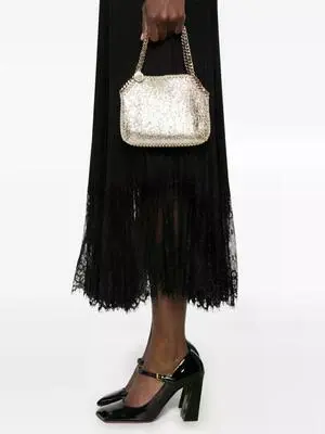 NISSA Lace-panel Midi Dress