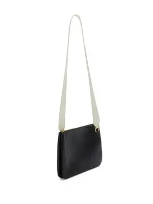 JIL SANDER Logo-strap Leather Crossbody Bag - Black