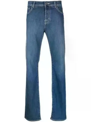 Jacob Cohen Raw Edge Hem Jeans For Men