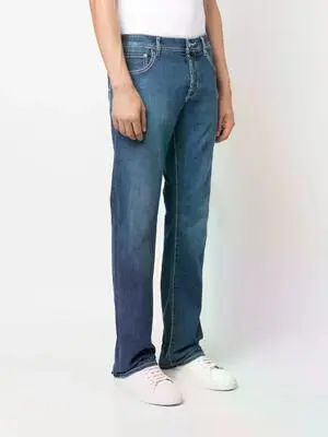 Jacob Cohen Logo-embroidered Straight-leg Jeans