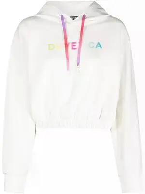 Duvetica Logo-print Cropped Hoodie