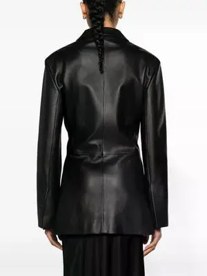 Jacquemus La Veste Tibau Cuir Leather Blazer