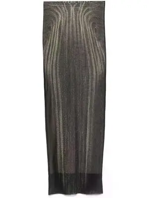 JEAN PAUL GAULTIER Spiral Mesh Maxi Skirt