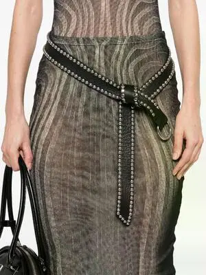 JEAN PAUL GAULTIER Spiral Mesh Maxi Skirt