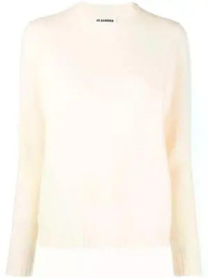 JIL SANDER Liso Crew-neck Wool Jumper - Neutrals