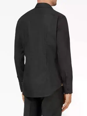 BILLIONAIRE Gordon Crest-embroidered Poplin Shirt