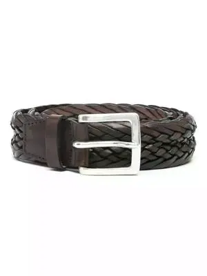 Orciani Braided Leather Belt - Brown