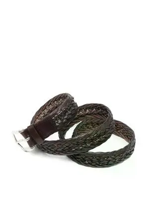 Orciani Braided Leather Belt - Brown